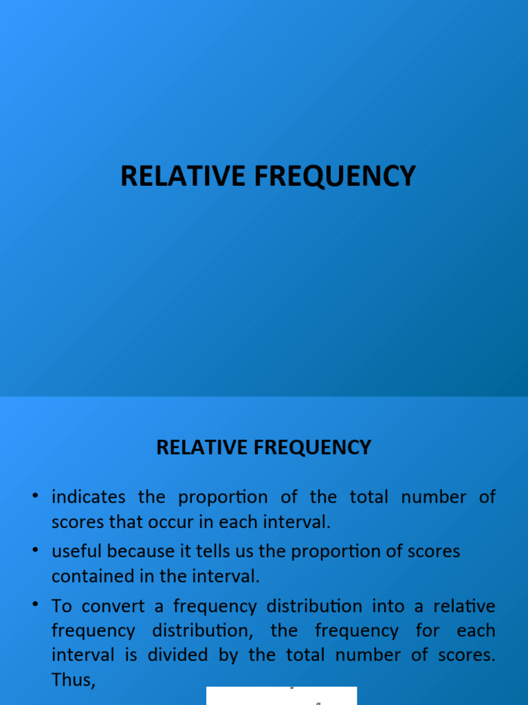 Relative Frequency | PDF | Percentile