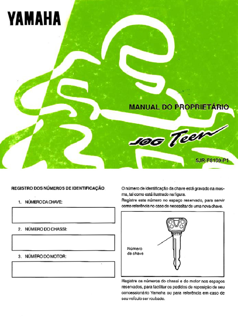 Manual Proprietario Jog Portugues 1999 | PDF