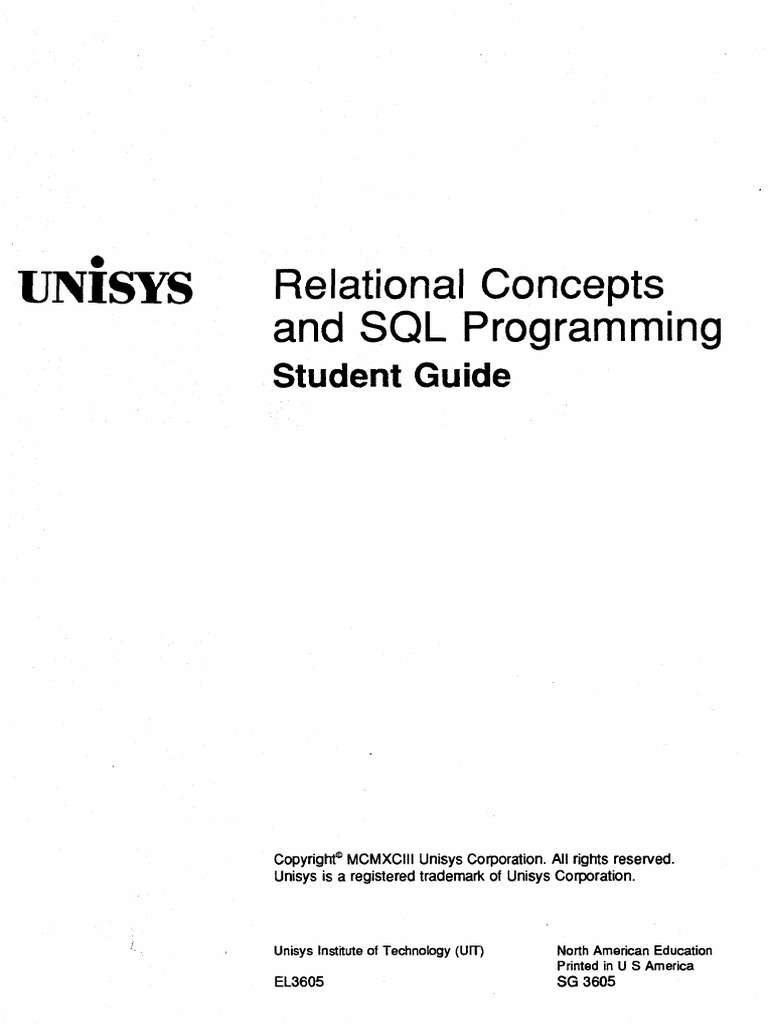 Urc Sql 1 Pdf Relational Database Relational Model