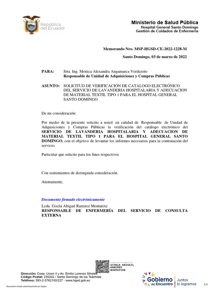 4 SOLICITUD DE CATALOGO ELECTRONICO MSP-HGSD-CE-2022-1228-M | PDF