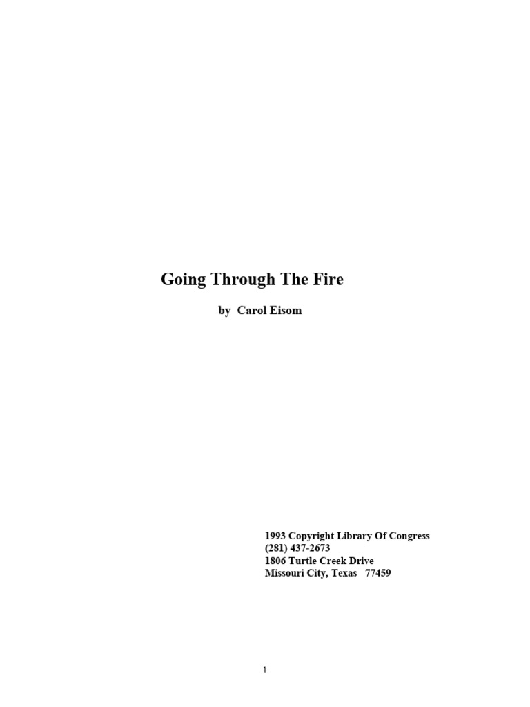 Going Through The Fire | PDF