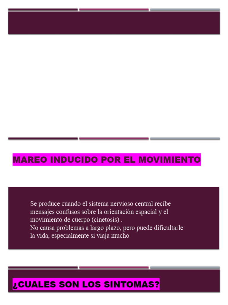mareos inducidos por movimiento | PDF