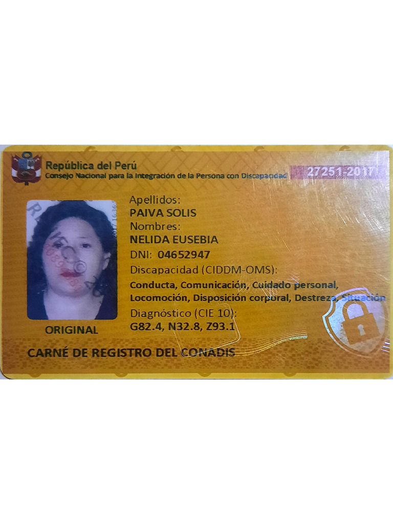 Carnet Conadis | PDF