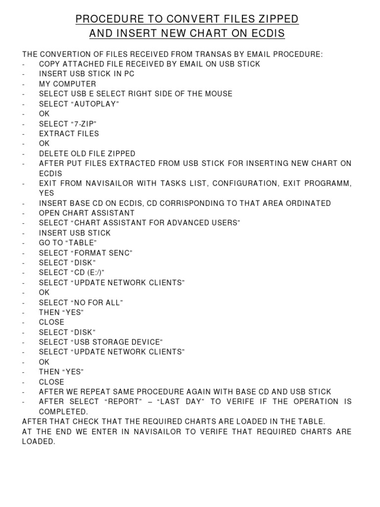 Convert Files & Update ECDIS Charts | PDF | Business | Computers