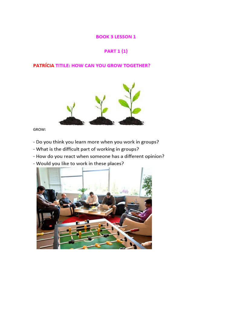 Book 3 Lesson 1 | PDF | Banks | Verb