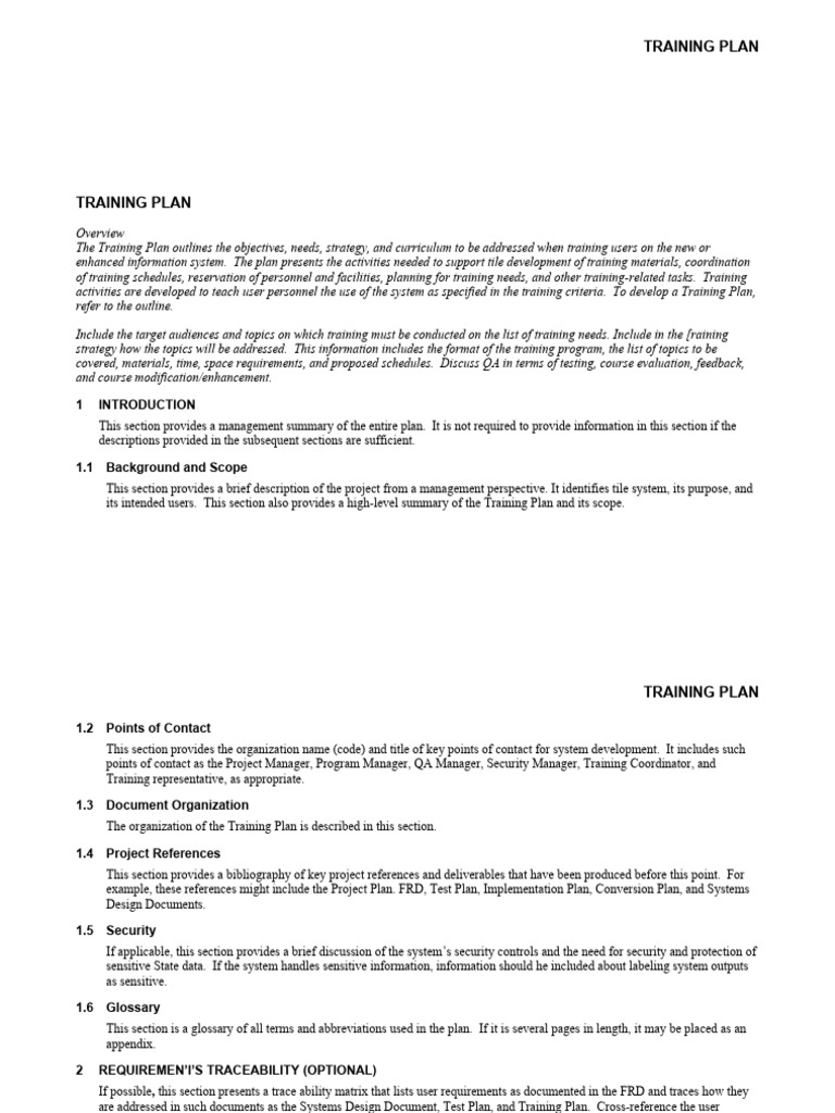 Training Plan Topic | Download Free PDF | Databases | Curriculum