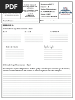 EXAMEN LOCAL 3AC de MATHEMATIQUES 2025 Modele N°1 | PDF