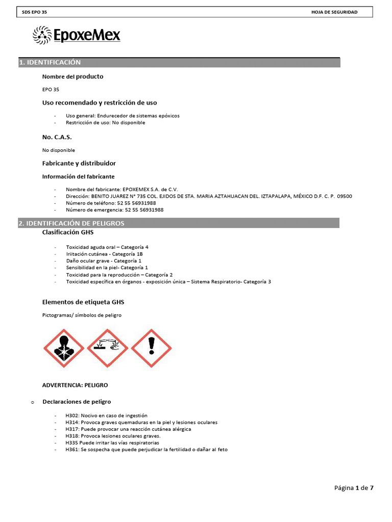 SDS Epo 35 | PDF