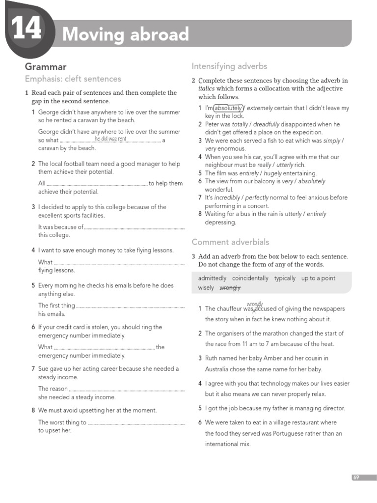 377 4 Complete Advanced Workbook With Answers 2014, 2nd 96p 1 71 | PDF ...