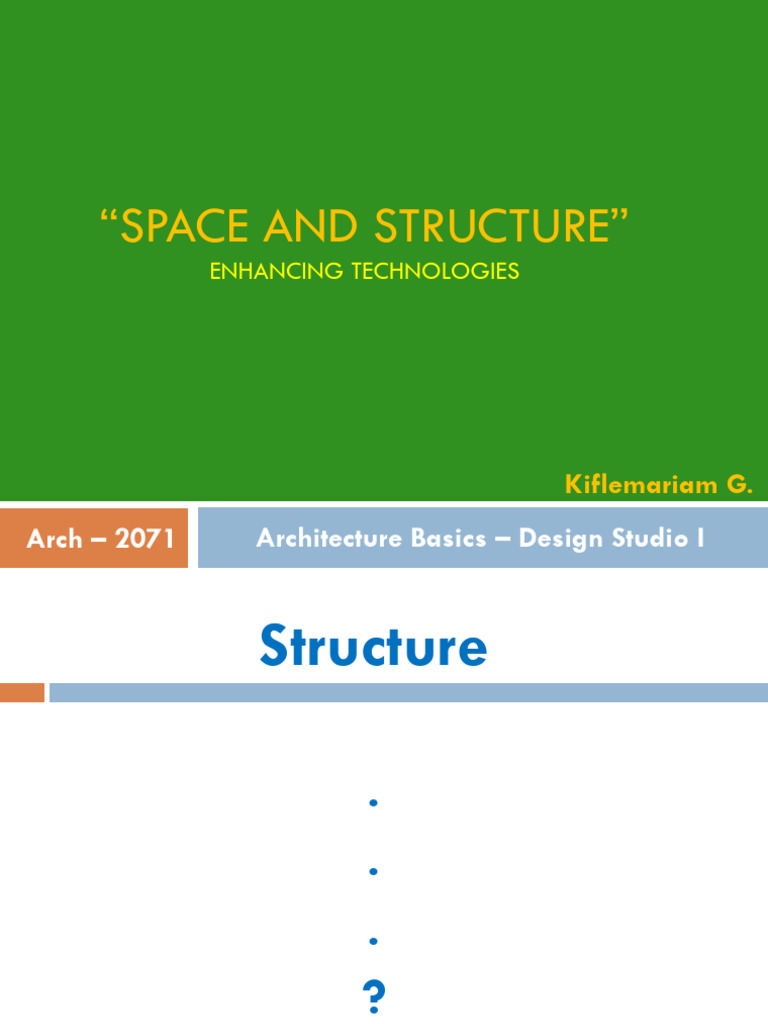 Lecture - Space and Structure | PDF | Space