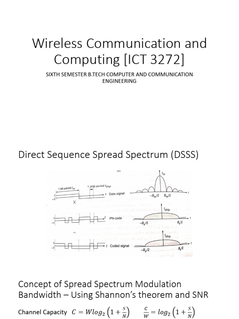 Wireless Communication and Computing [ICT 3272]_As on April 2022 | PDF | Sampling (Signal ...