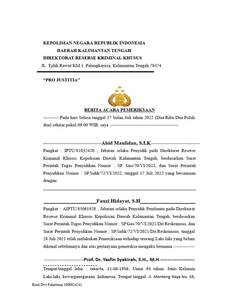 Bap Ahli Pidana | PDF