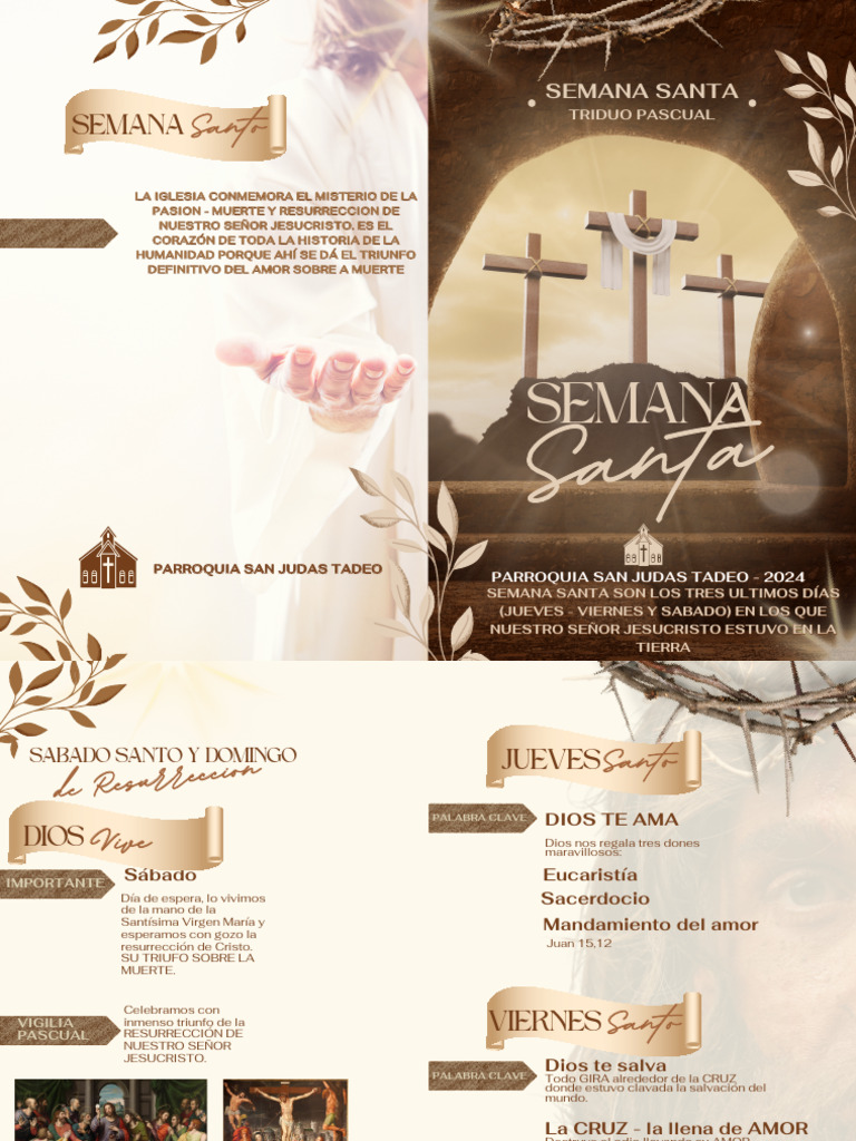 Folleto Díptico Programación Semana Santa Pascua | PDF | Pascua de ...