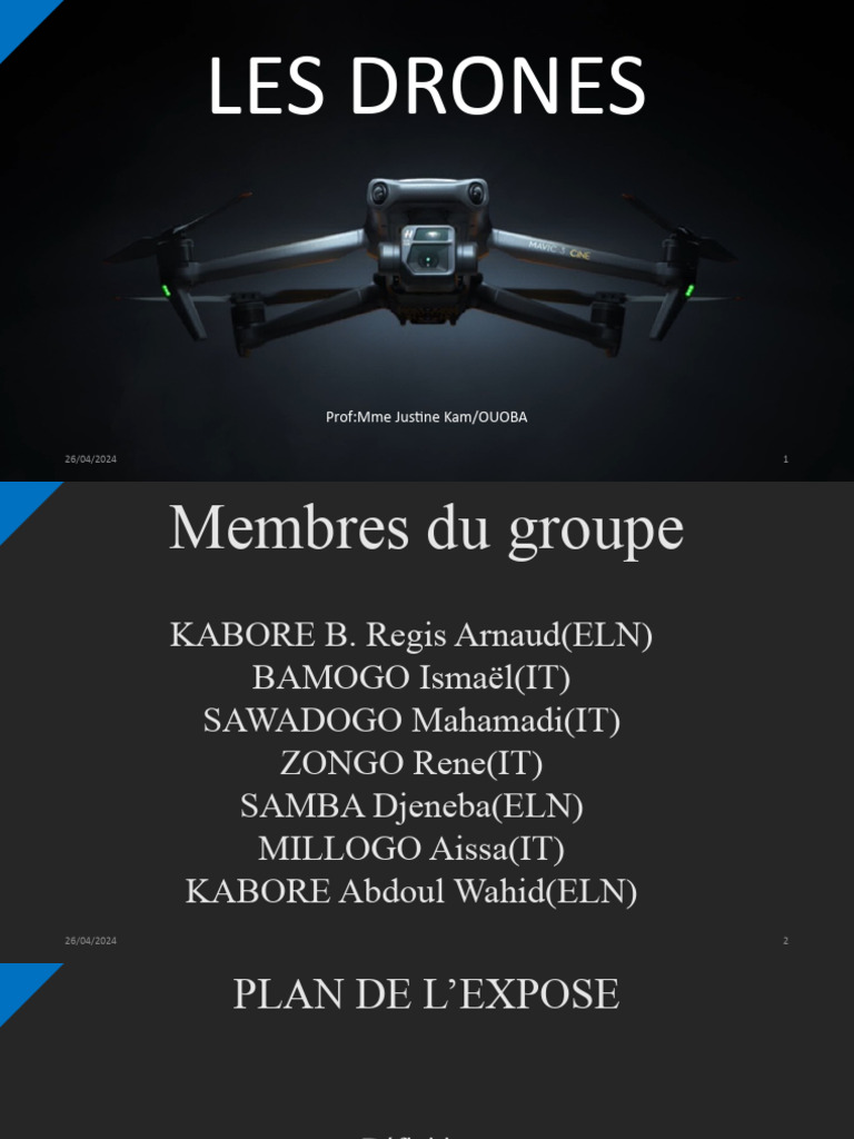 Expose Sur Les Drones | PDF | Drone | Aviation