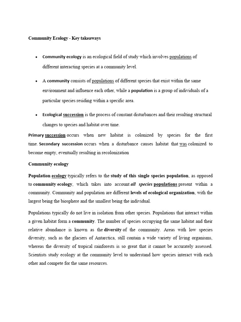 LEC 4- Community Ecology | PDF | Ecology | Mimicry