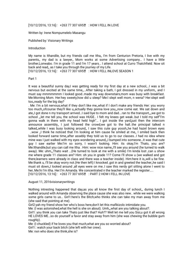 How I Fell in Love s1 | PDF