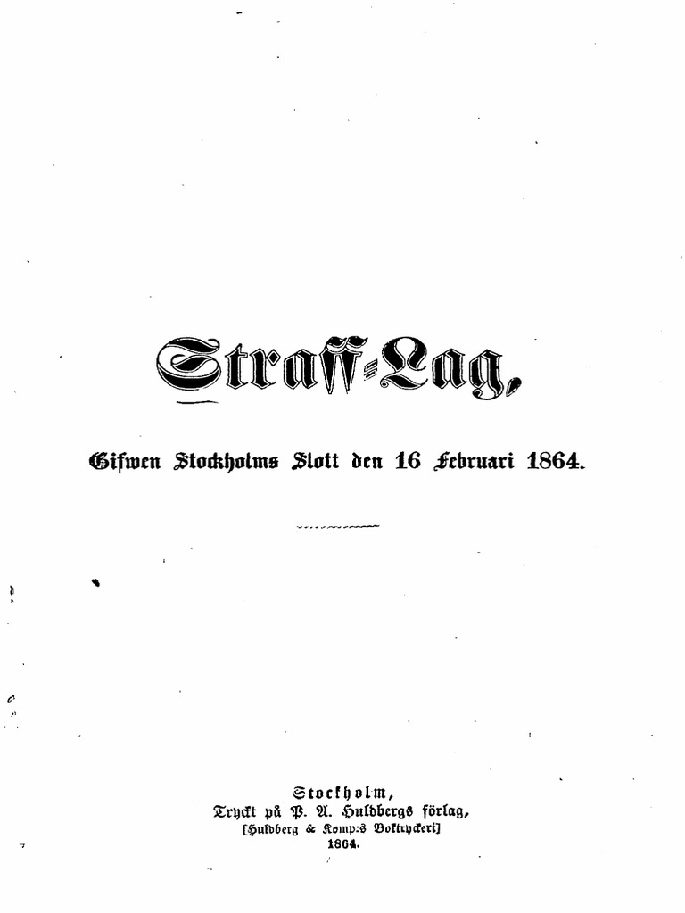 SFS 1864 - Strafflag | PDF