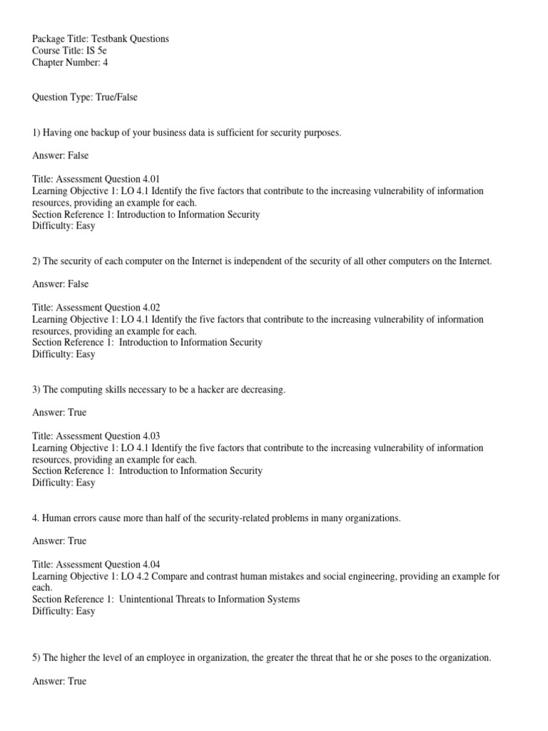 Chapter 4 Database | Download Free PDF | Information Security | Risk Management