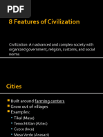 The 8 Features of Civilization | PDF | Civilization | Ancient Rome