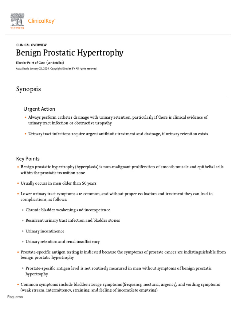 Benign Prostatic Hypertrophy - ClinicalKey | PDF | Urinary Incontinence ...