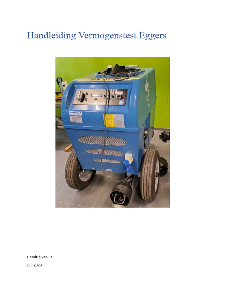 Handleiding Egger Vermogenstester | PDF