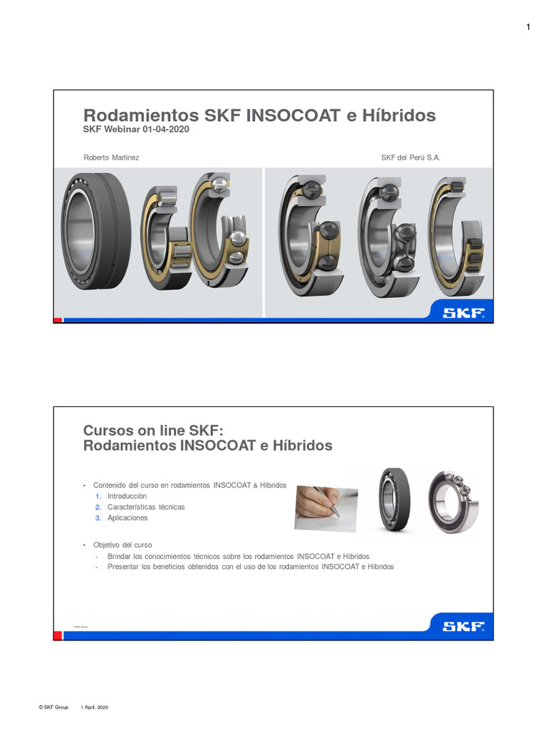 Rodamientos INSOCOAT y Híbridos SKF | PDF | Aislador (Electricidad ...