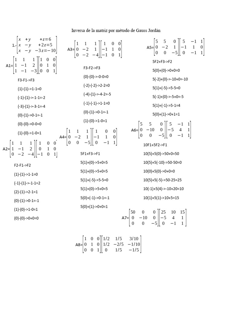 Metodo de Gauss | PDF