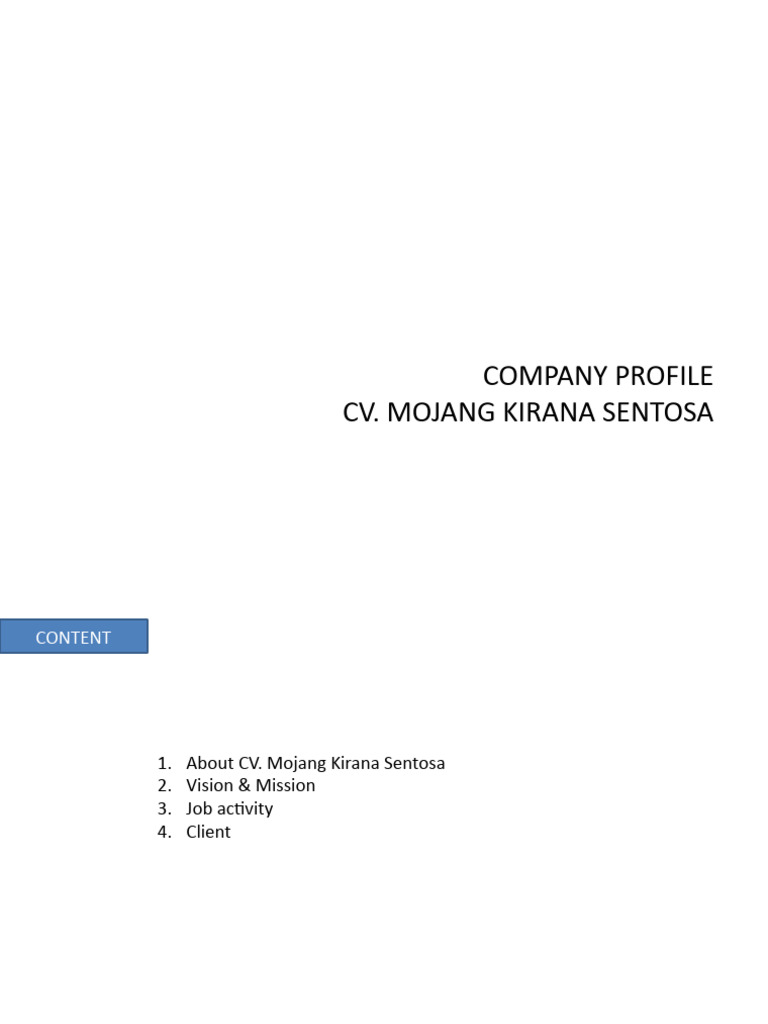 Company Profile CV. MKS | PDF | Seni