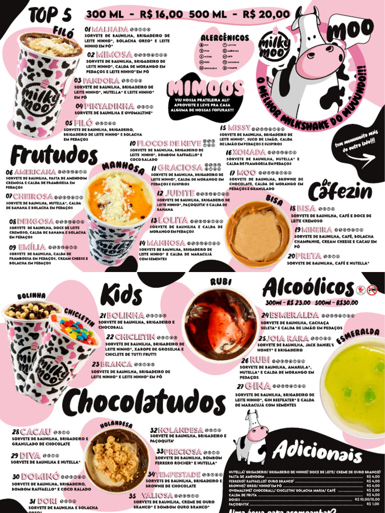 Cardápio Milk Moo | PDF