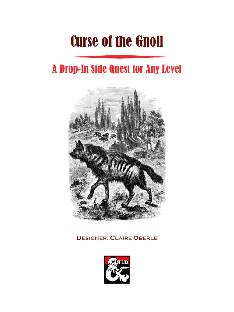 Curse of The Gnoll Drop-In Side Quest For Any Level | PDF | Wizards Of The Coast | Dungeons ...