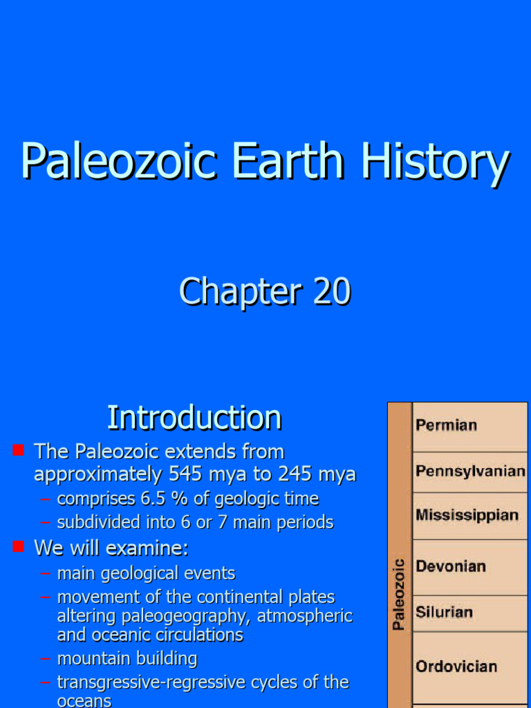 11 Paleozoic Earth History STD | PDF | Earth Sciences | Geology