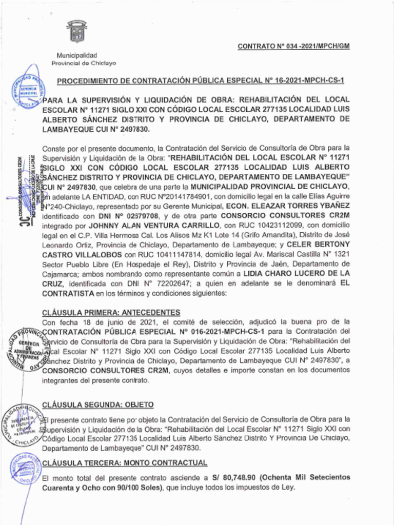 Contrato 034-2021-MPCH-GM | PDF
