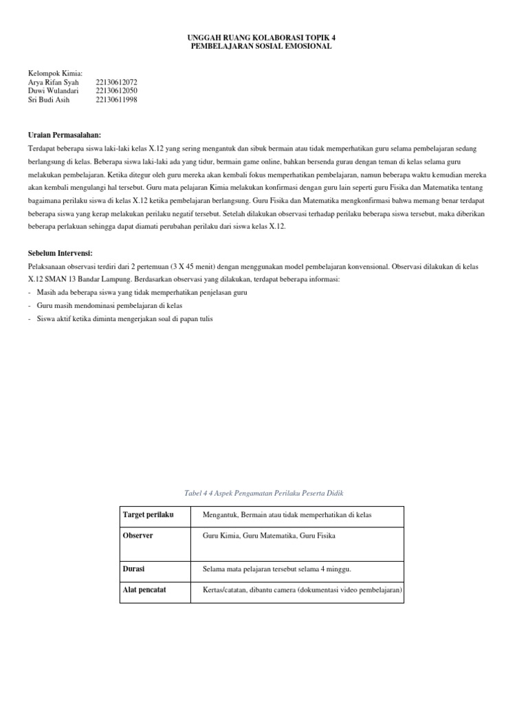 Demonstrasi Kontekstual - Topik 4 | PDF