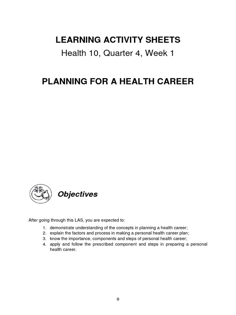Health 10 Q4 Week 1 | PDF | Health Care | Patient