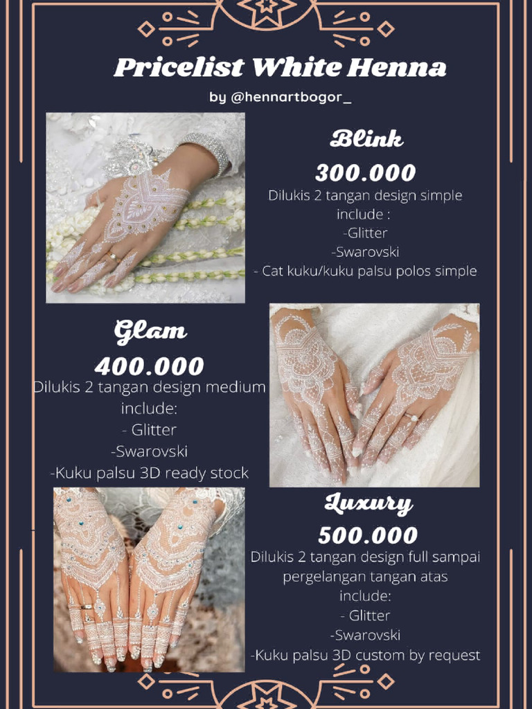 Pricelist Henna | PDF