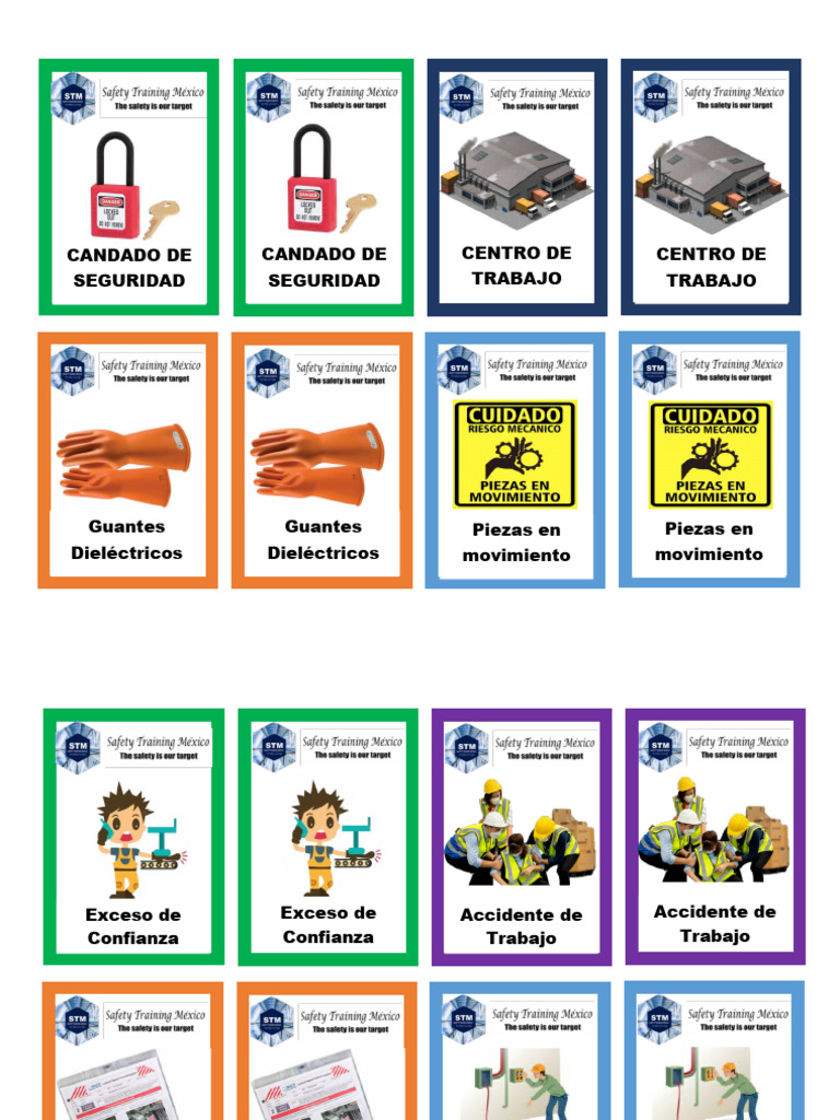 Memorama De Seguridad Industrial Pdf Ciencia Y Matemáticas