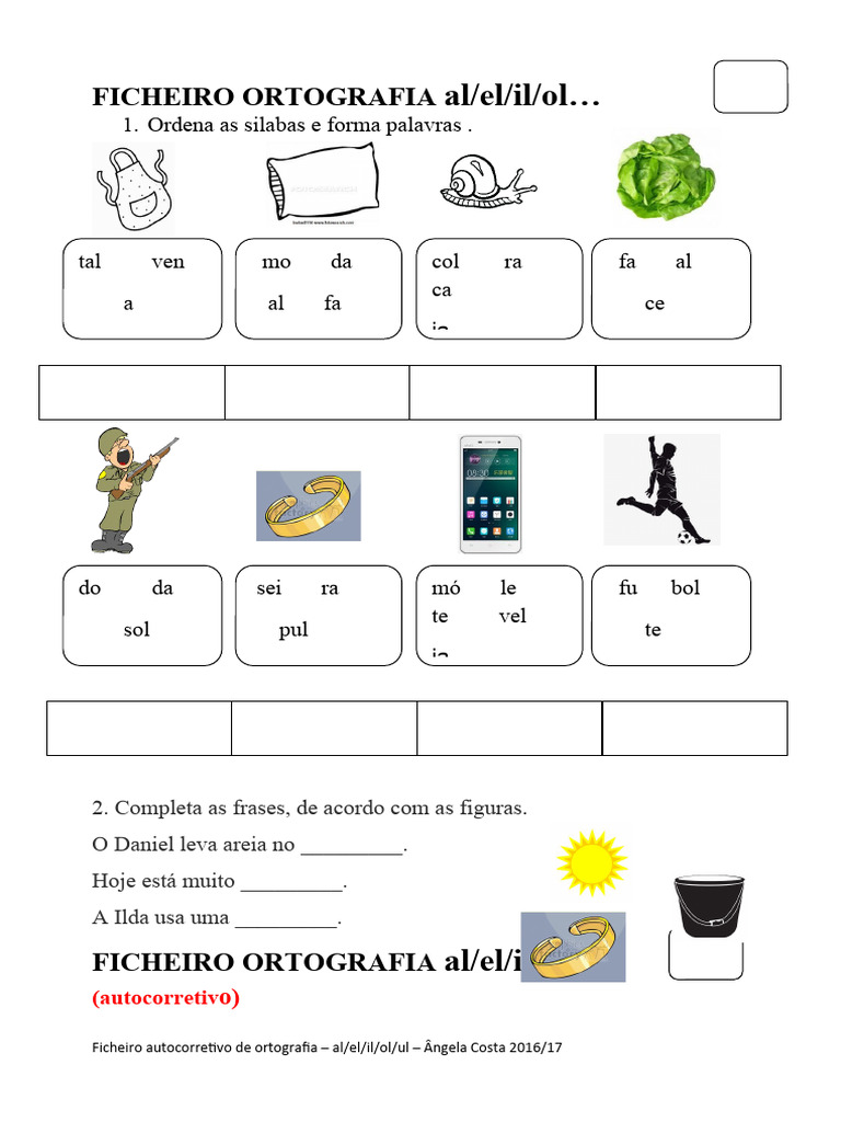Fich Ortografia Al Al Angela 1 | PDF