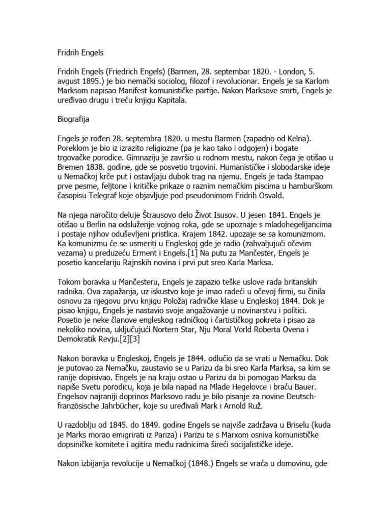 Fridrih Engels | PDF