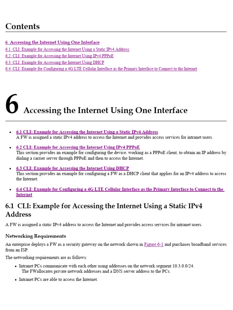 Documento Huawei USG6000 como DHCP-ingles | PDF | Ip Address | Computer Network