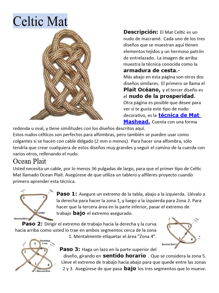 Cómo hacer un nudo celta paso a paso | PDF | Nudo