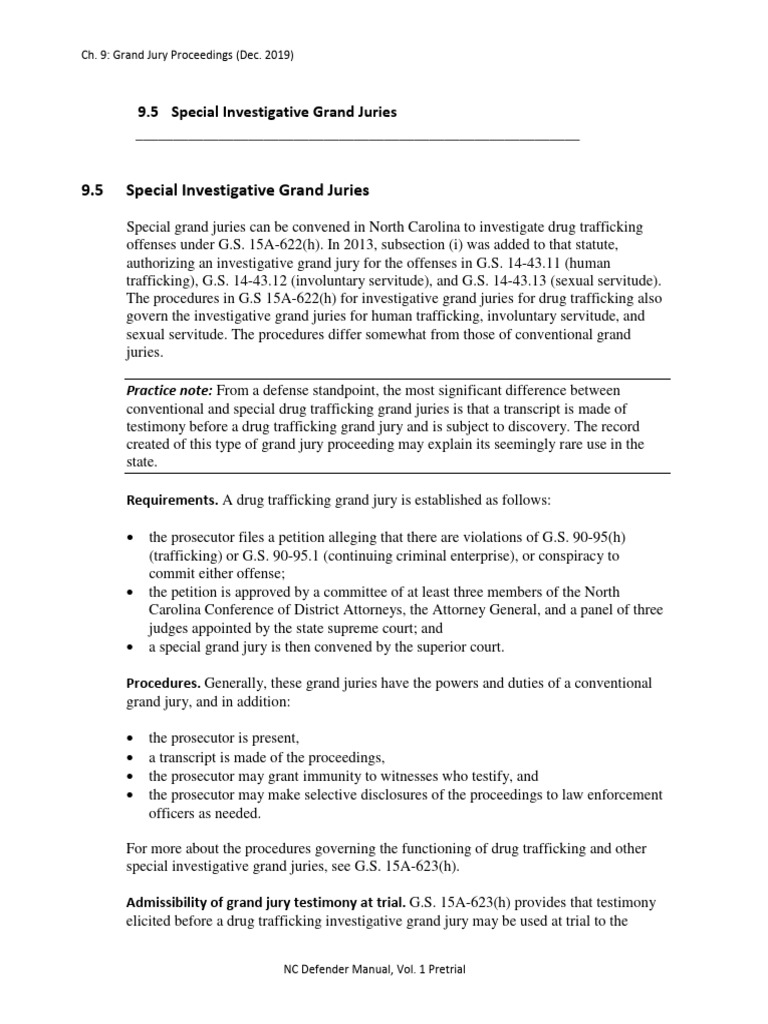 9.5 Special Investigative Grand Juries | PDF | Confrontation Clause ...