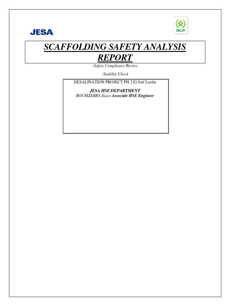 Scaffolding Safety Analysis Report | PDF | Citation | Note (Typography)