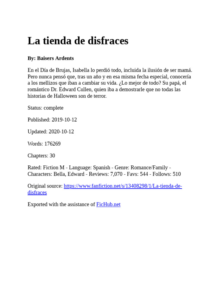 Baisers Ardents - La Tienda de Disfraces | PDF | Jacob | Amor