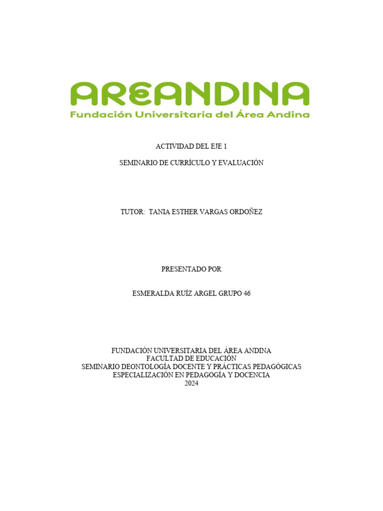 Eje 1 Curriculo y Evaluacion | PDF | Plan de estudios | Evaluación