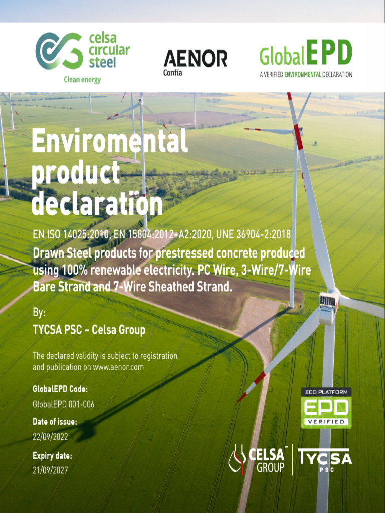 EPD TYCSA 06 - CCS CleanEnergy EN | PDF | Life Cycle Assessment