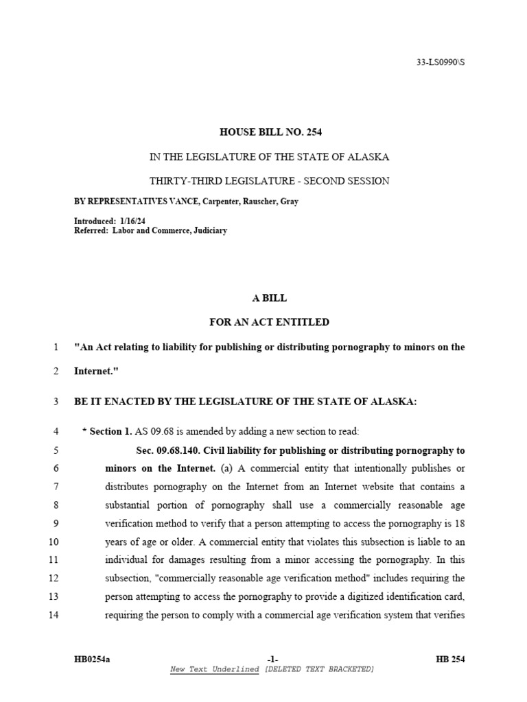 House Bill 254 | PDF | Internet | News
