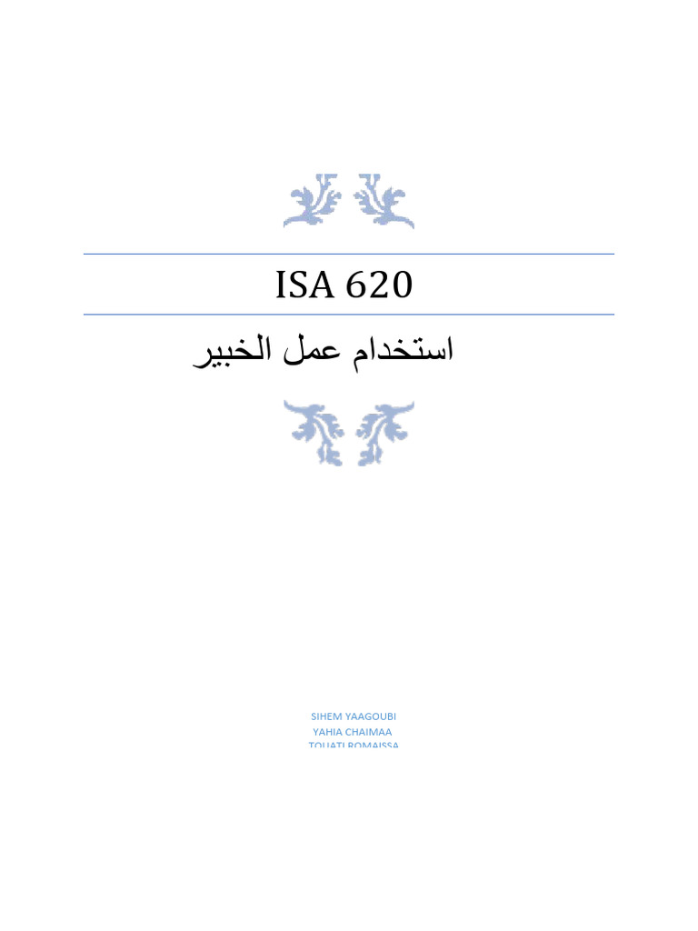 Isa 620 | PDF