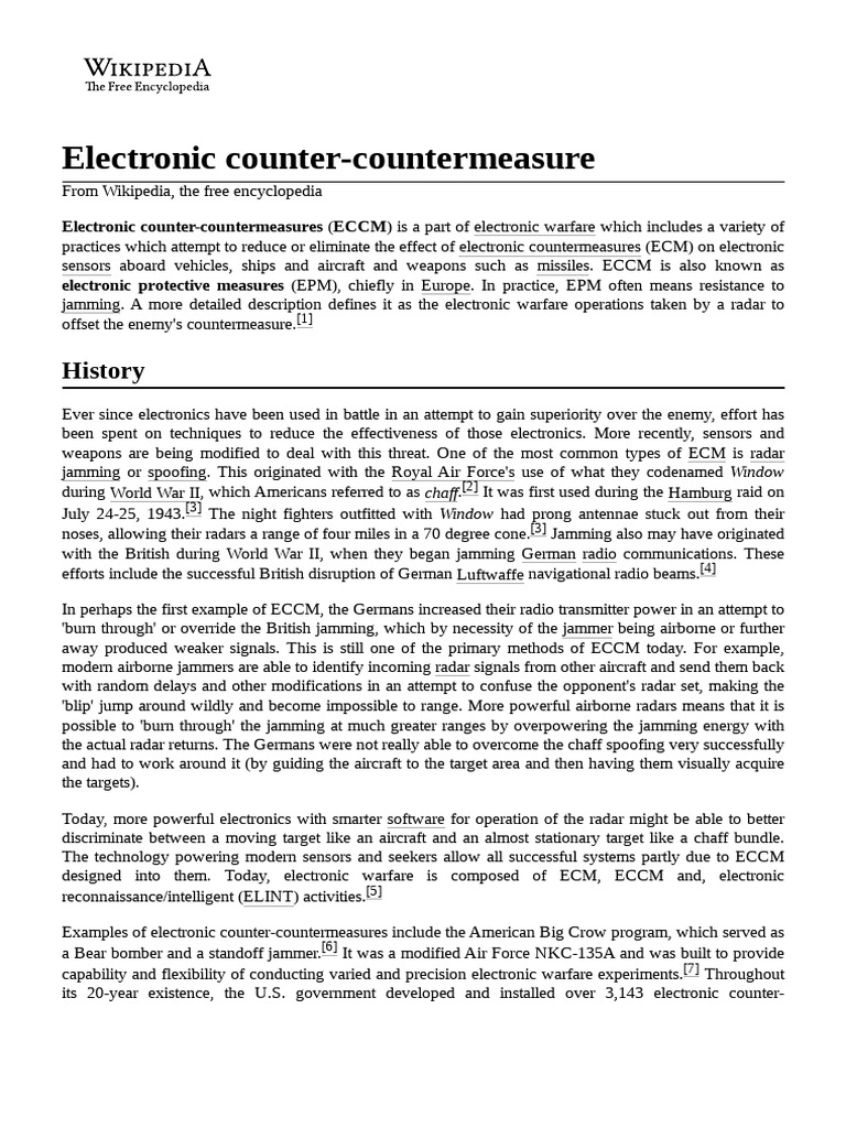 Electronic Counter-Countermeasure | PDF | Information And ...