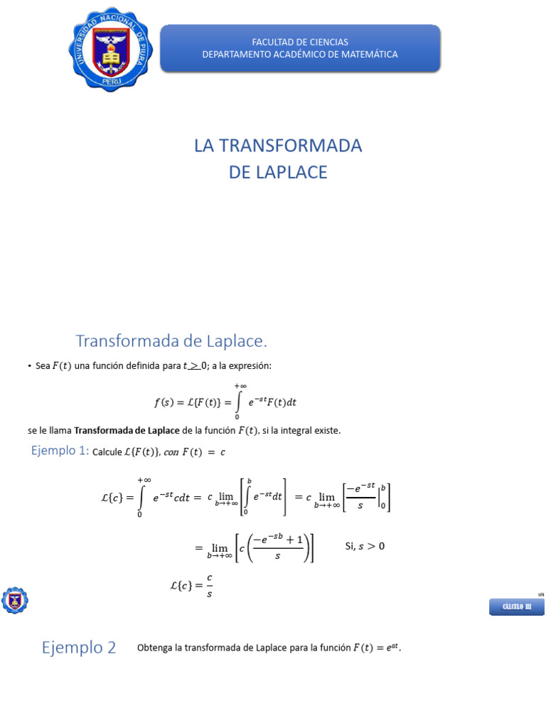 Transformada de Laplace-Teoría | PDF | Ecuaciones | Transformada de Laplace