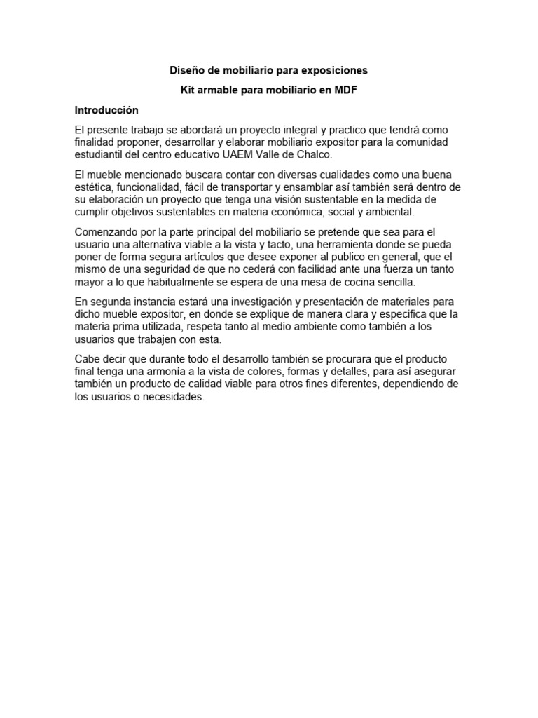 Diseño de Mobiliario para Exposiciones | PDF | Mueble | Diseño